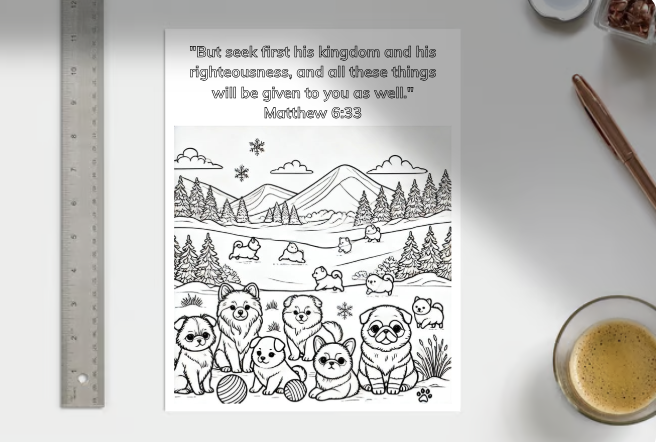 Seeking God First Coloring Pages PDF